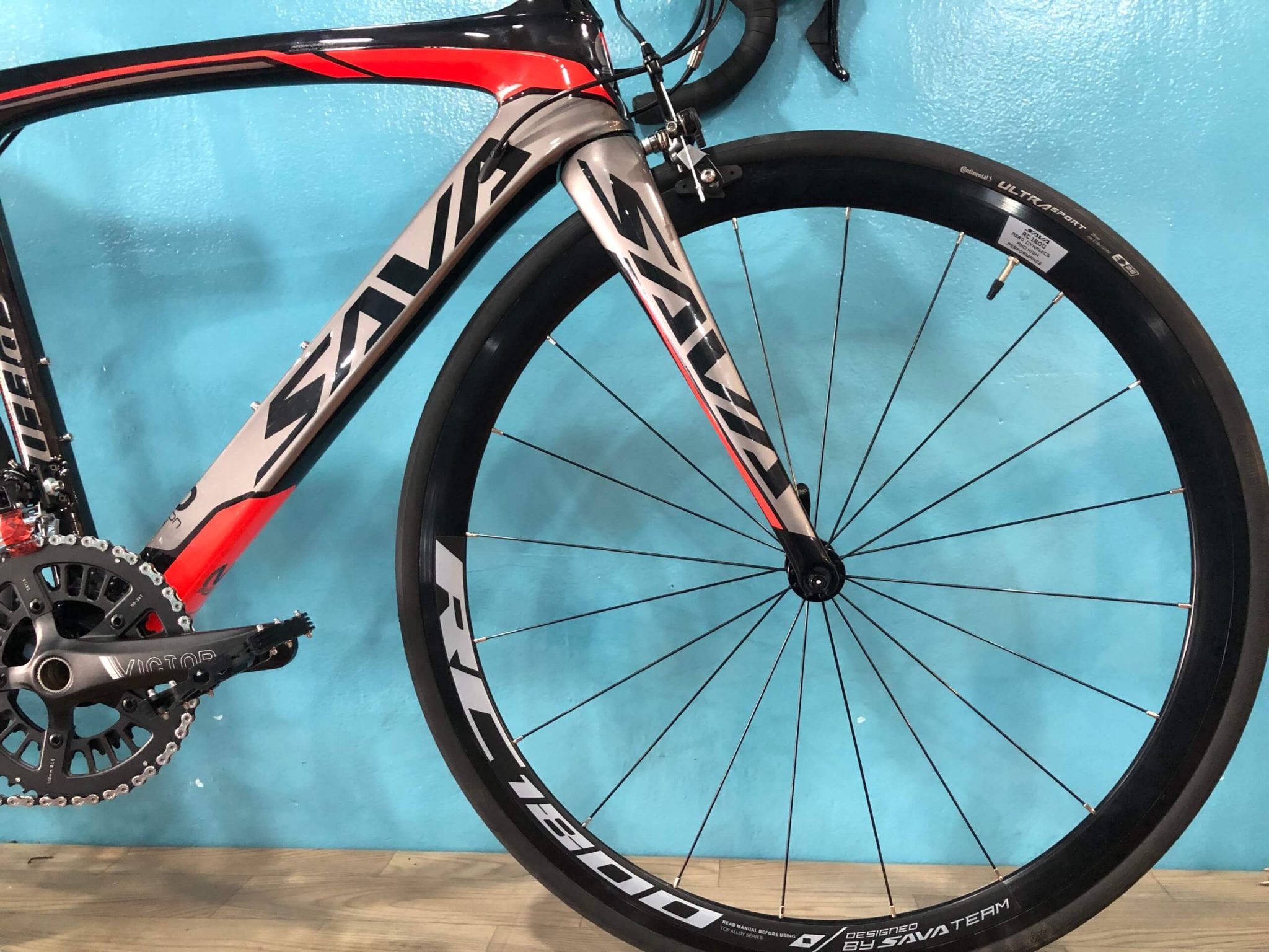 Xe Đạp Đua SAVA Hi Speed - Màu Đen Đỏ