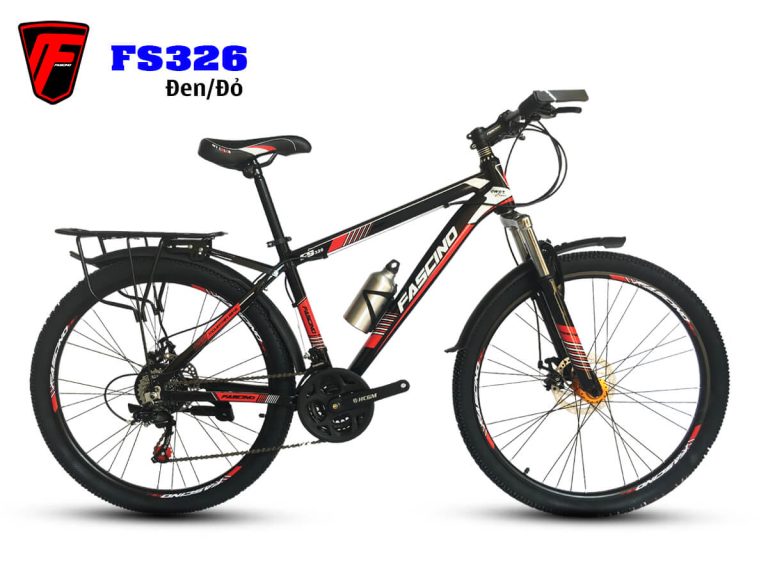 Xe Đạp Thể Thao 26 inch FASCINO FS326 - Màu Đen Đỏ